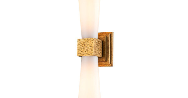 Kristy 2-ljus vägglampa guld 66 cm Elstead Lighting KRISTY-2WB-DG-OPAL ...
