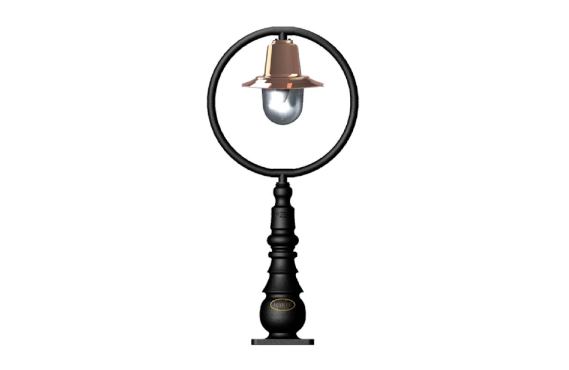 Copper Outdoor Railway Style Bollard Light Cast Iron 75cm h309c ...