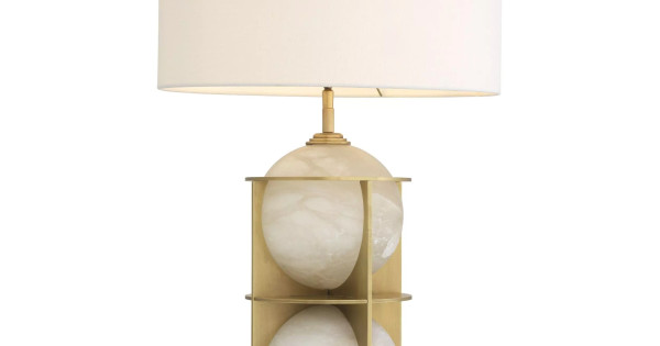 Eternity Table Lamp Brass/White 75cm Eichholtz 116279 LampKompaniet